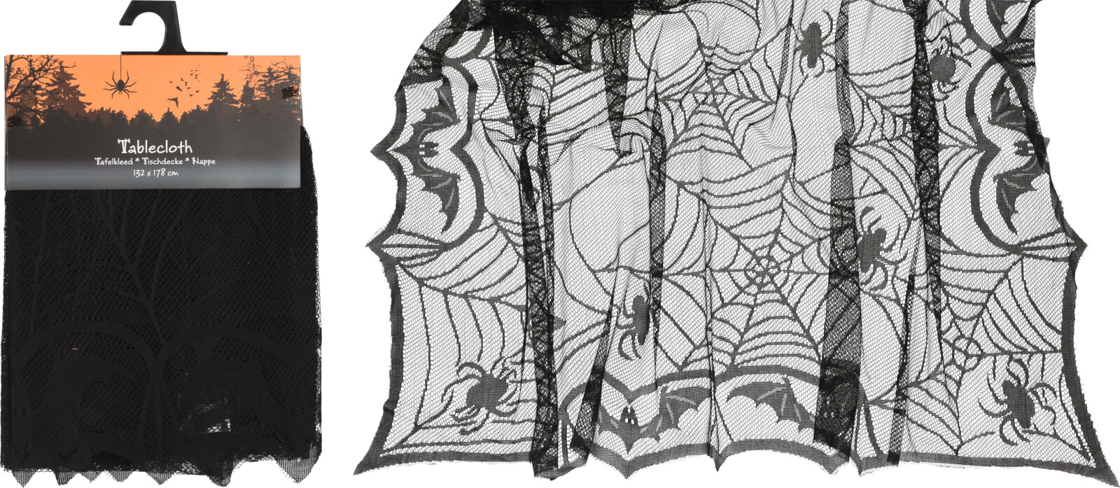 JK Home Décor - Table Cloth with Spider Web
